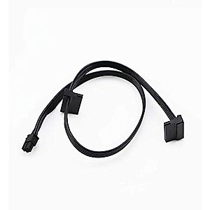 joleully BLUEXIN Motherboard ATX Mini 4-Pin to 2X Right-Angle 15-Pin SATA Hard Drive HDD Power Supply Adapter Cable(Mini 4 Pin to 2X SATA) for Lenovo 19-inch(48cm)