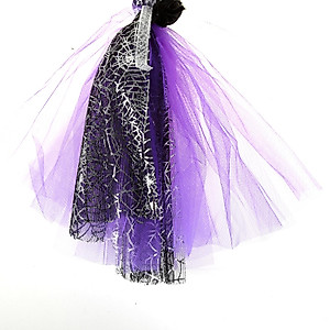 BinaryABC Halloween Witches Broom Plastic Spider Broom Witch Broomstick,Halloween Witch Decoration Props,Witch Costume Accessories,Halloween Supplies