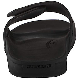 Quiksilver Men's Sandal, Black/Grey/Black Rivi Slide Adjust, 12