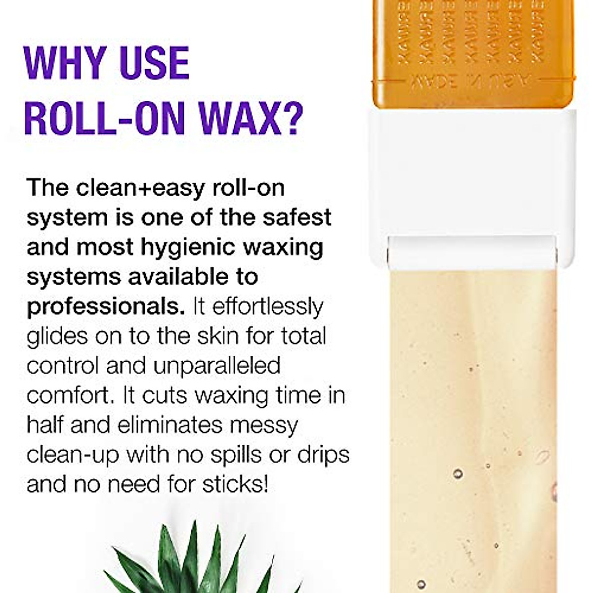 Clean + Easy Personal Roll-On Waxer Kit Set Easy Hair Removal At Home Waxing Machine Device (120V)