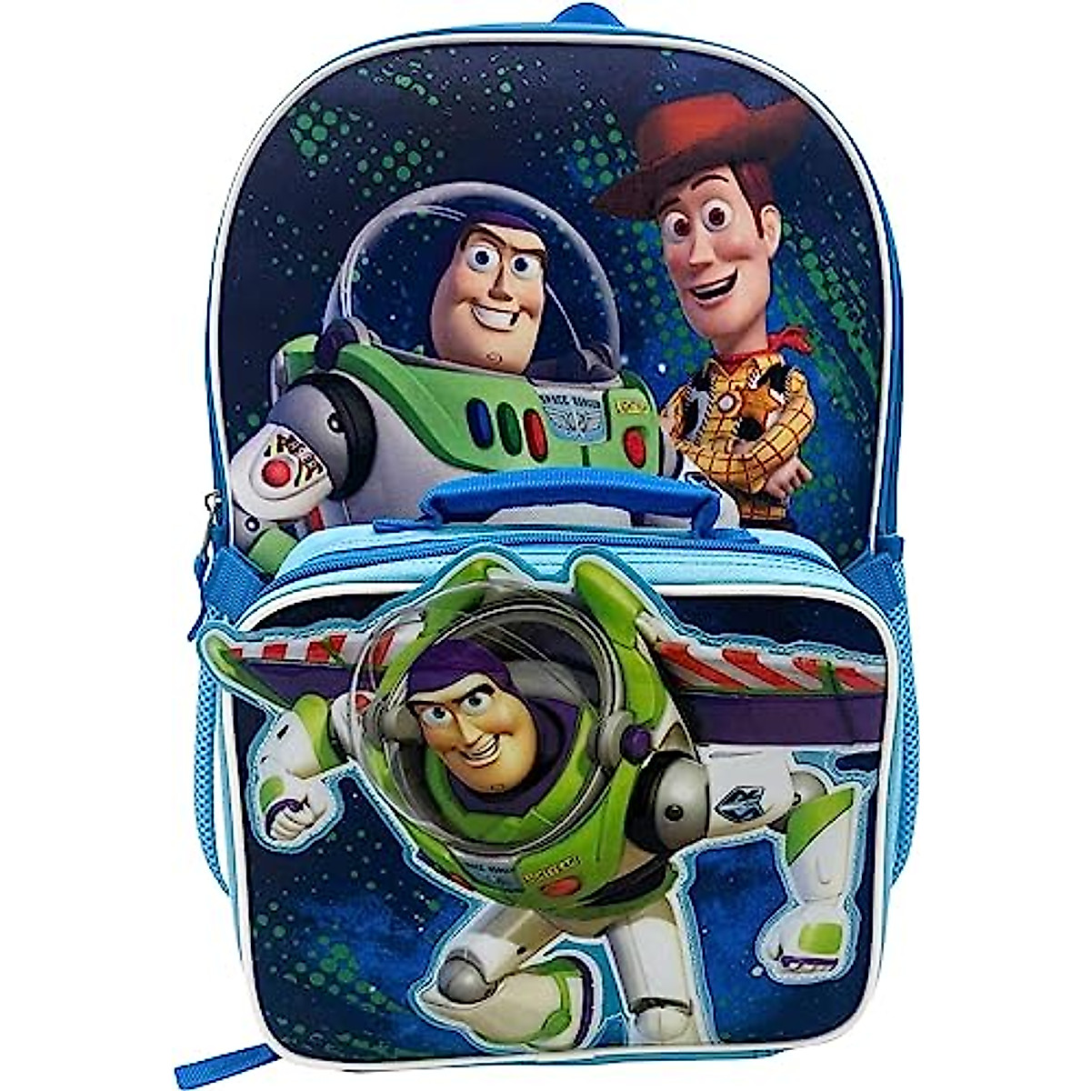 Fast Forward Kid's Licensed POP-OUT 16" Backpack With Lunch Box Combo Set (Toy Story)