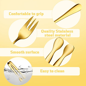 38 Pieces Gold Cheese Knife Set Marble Handle Butter Spatula Knives Cheese Spreader Cutter Cheese Shaver and Fork with Mini Serving Tongs Spoons and Fruit Forks for Charcuterie Board Accessories