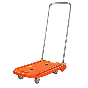 Carts,Platform Trucks,Mute Hand Trolley Folding Truck Cart Heavy Duty Flat Bed Transport Warehouse Office Garden 180Kg