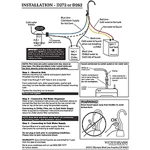 Westbrass D262HFP-12 Docalorah 10" 2-Handle Hot and Cold Water Dispenser Faucet with Instant Hot Water Tank System, Oil Rubbed Bronze