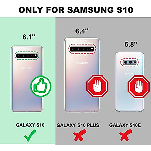 Silverback for Samsung Galaxy S10 Case, Moving Liquid Holographic Sparkle Glitter Case with Kickstand, Bling Diamond Rhinestone Bumper Ring Slim Protective Galaxy S10 Case for Girls Women - Pink