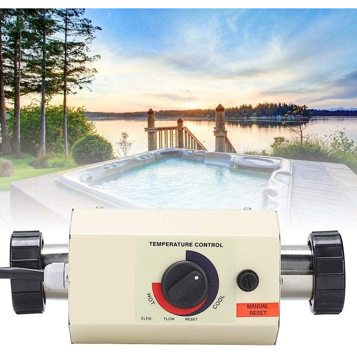3KW 220V 240V Electric Water Heater Thermostat SPA Bath Heater Pump,Premium Quality Water Heater Thermostat Swimming Pool Thermostat Portable Pool Heater