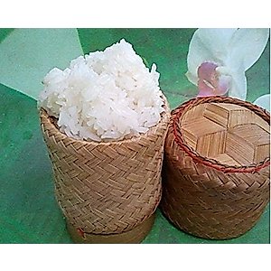 THAI - LAO kitchen bamboo basket kratib sticky rice cooker amp steamer handmade 5 pcs