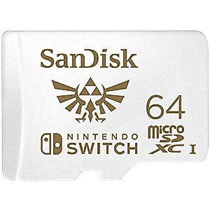SanDisk 64GB microSDXC Card Licensed for Nintendo-Switch - SDSQXAT-064G-GNCZN