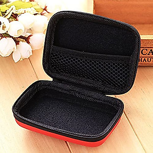 ZOSTLAND Cute Blue Alien ET Portable Storage Box, Electronics iPhone Accessories Organizer Bag EVA Carrying Case for Earphone Earbuds Wireless Headset U Disk Coin Key Earphone (Medium Stitch)