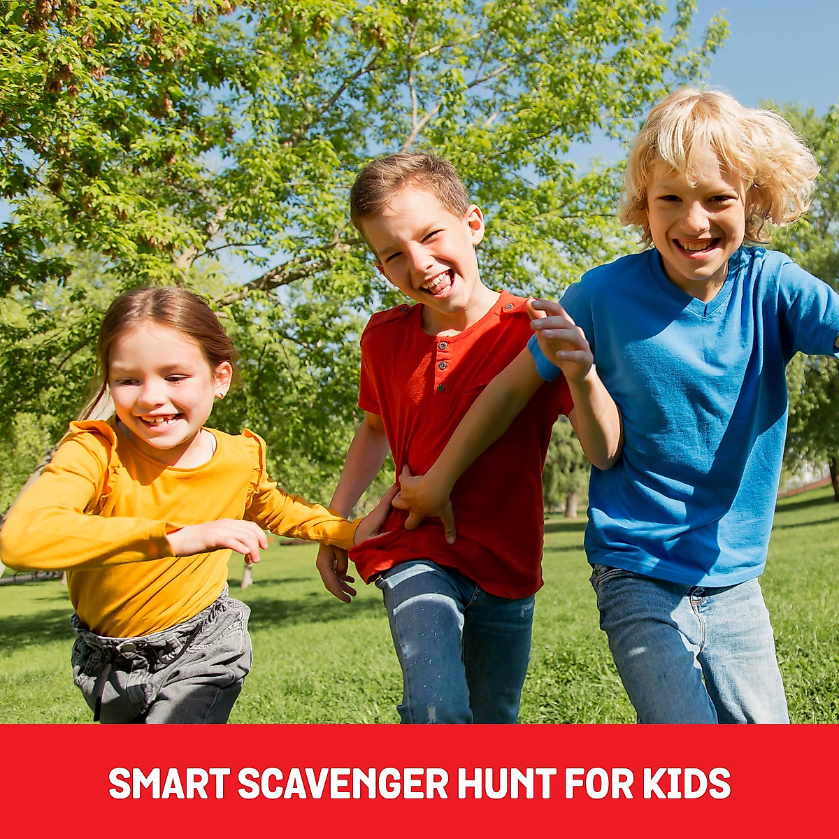 Chalk & Chuckles Scavenger Hunt Game for Kids Ages 4-8, 8-12 Years, Fun Family Game, Indoor and Outdoor Activities