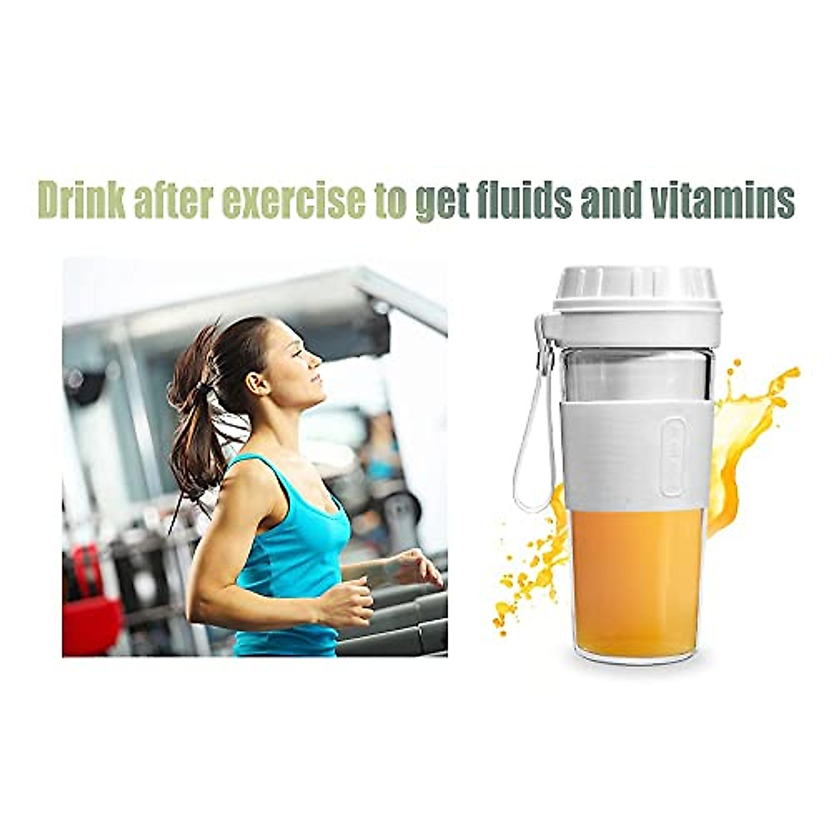 Portable Blender,Mini Blender for Shakes and Smoothies,50W High Power Personal Blender with Rechargeable USB, Made with BPA-Free Material Portable Juicer (White)