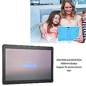 fannay Kids Tablet, Reading Tablet Quad Core CPU 2GB RAM 32GB ROM 10.1 Inch Parental Control with Silicone Case for Family (US Plug)