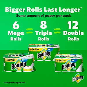 Bounty Select-A-Size Paper Towels, White, 8 Triple Rolls = 24 Regular Rolls