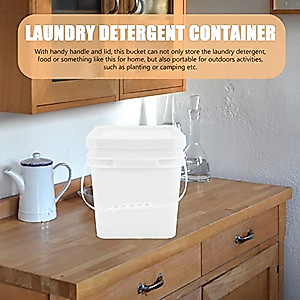 Zerodeko Cereal Container Laundry Container Washing Powder Bucket Laundry Powder Pods Storage Bin Box Fabric Softener Dispenser for Liquid Shampoo Laundry Room Rice Container