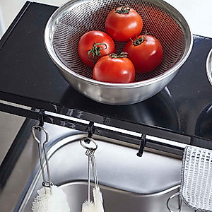 YAMAZAKI home 4481 Expandable Support Rack-Kitchen Storage Shelf Organizer, One Size, Black