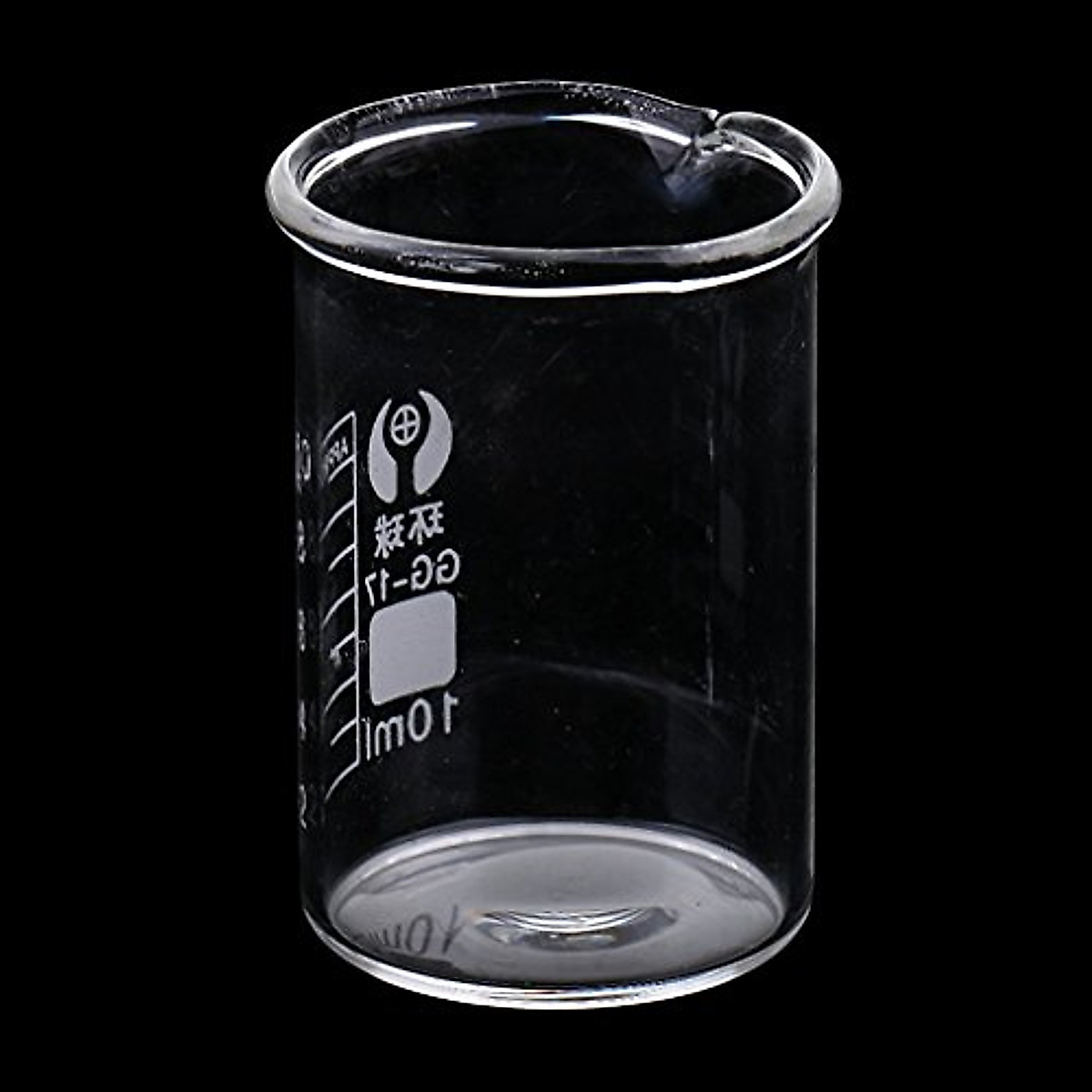 SGerste 10ml 25ml 50ml Glass Transparent Beaker Borosilicate Measuring Glass Beaker Glassware School Chemistry Laboratory Study Supplies