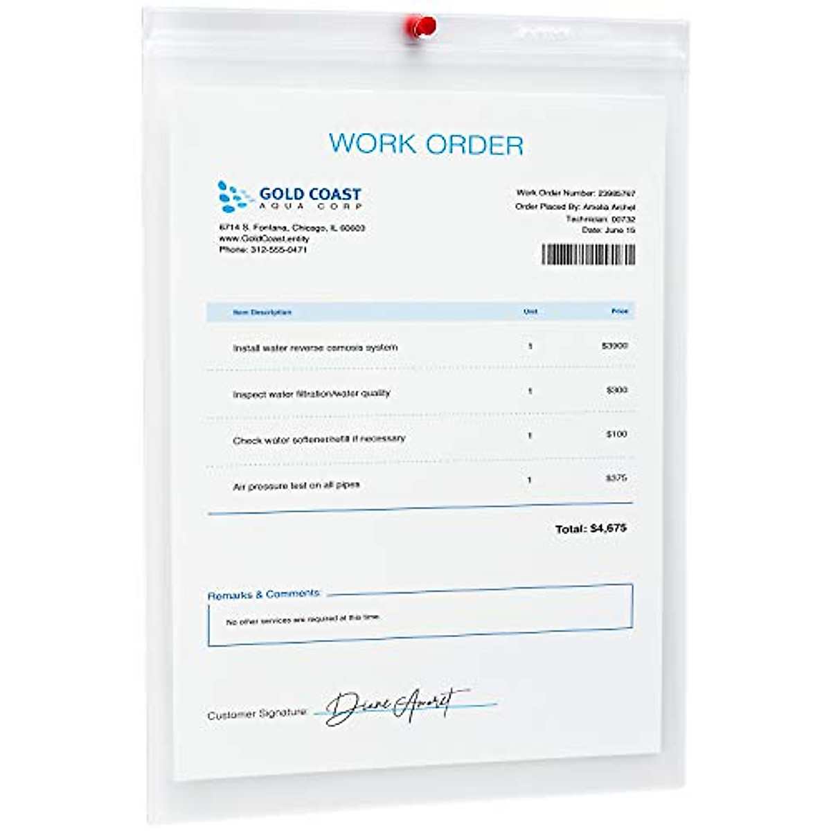 Avery Job Ticket Holders, Heavy Gauge Vinyl, 9 x 12 Inches, 10 per Pack (75009),Clear