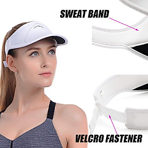 USHAKE Women's Visor, White