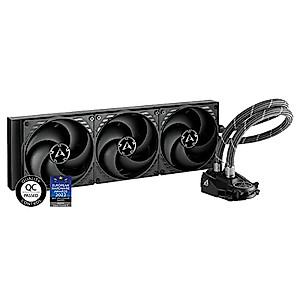 Arctic Liquid Freezer II 420 - Multi Compatible CPU AIO Water Cooler, Compatible with Intel & AMD, Efficient PWM Controlled Pump, Fan Speed: 200-1700 RPM (Controlled via PWM) - Black