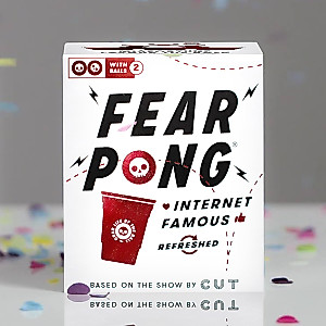 Fear Pong: Refreshed Edition – Unleash Your Wild Side – The Daring Adult Card Game by Cut – Contains 200+ Horrible Dares – Extreme Beer Pong for Parties and Game Night