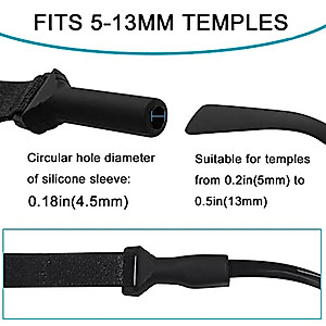 Festty Glasses Strap Sports, Sunglasses Strap for Kids Men Women, Adjustable Eyeglasses Strap Holder, Sports Eye Glasses Strap, Eyeglass Strap for Sports, Black/3PCS