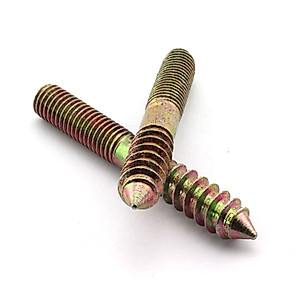 RuiLing 8 Pack M10 Hanger Bolts Double Headed Bolts Self-Tapping Screw M10 Length 3 Inch Hanger Bolts for Furniture