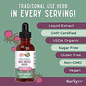 Mary Ruth's Organic Milk Thistle Seed Liquid Extract, 1 FZ
