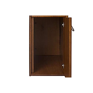 memomad Bali Storage Headboard with 4 Doors (Queen Size, Caramel Brown Wood)