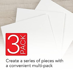 Daler-Rowney Simply White Canvas Panels Set, 8" x 10", 3-Pack