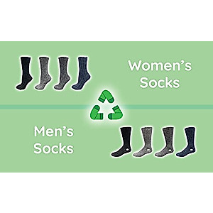 Sierra Socks Thick Hiking Wool Socks, Gift for Father (Charcoal, Large)