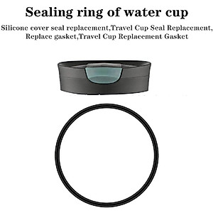 4Pcs Black Replacement Gasket for Contigo Snapseal Byron Travel Mug 16oz & 20oz, Silicone Lid Seal Leak-Proof for Contigo Coffee Travel Tumbler Glassware and Drinkware