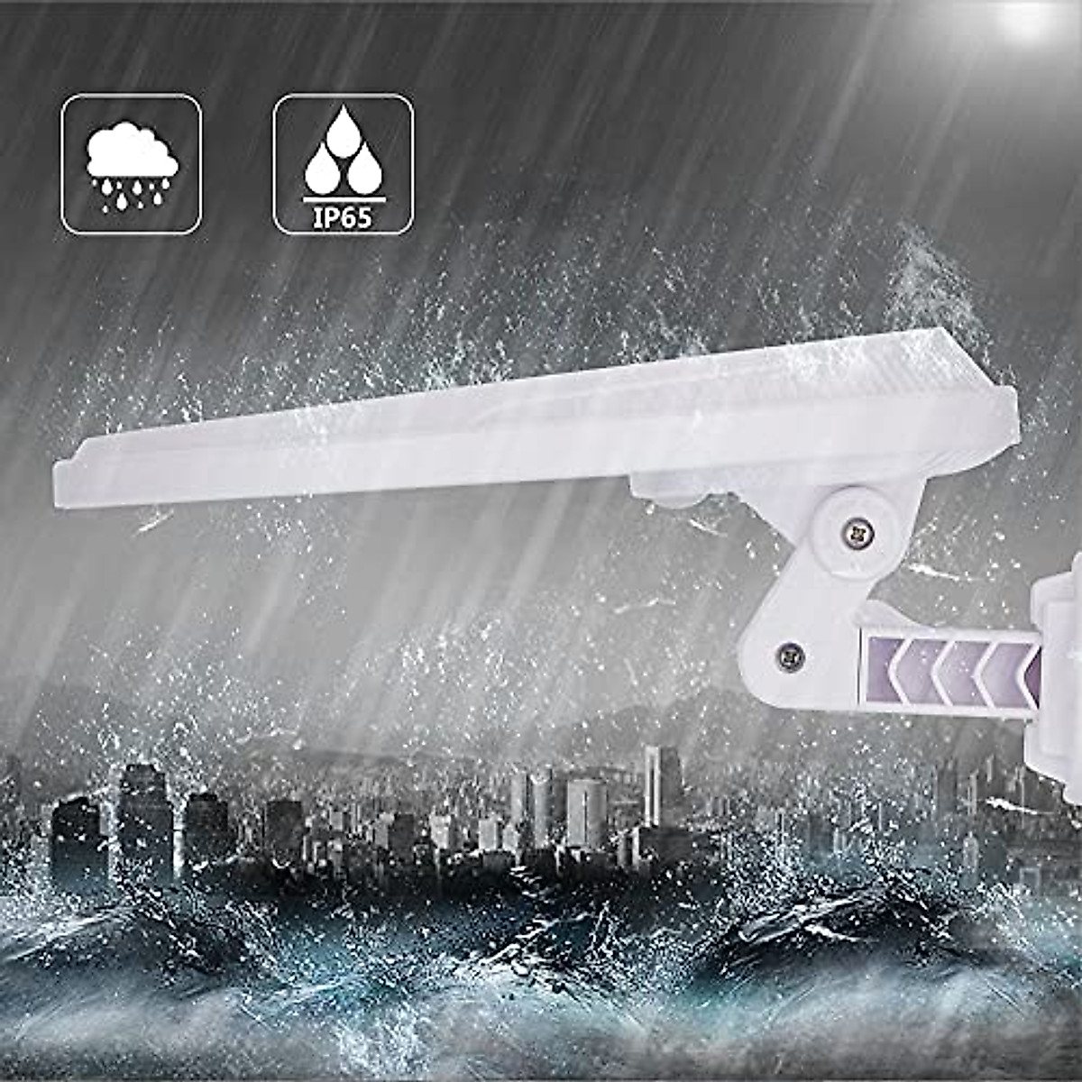 eLEDing Solar Lights Outdoor Super Bright 56 LED Solar Powered Motion Sensor Security Wall Lights with IP65 Waterproof & Rotatable Angle 0-80 Degree for Garage, Patio, Garden, Driveway, Yard