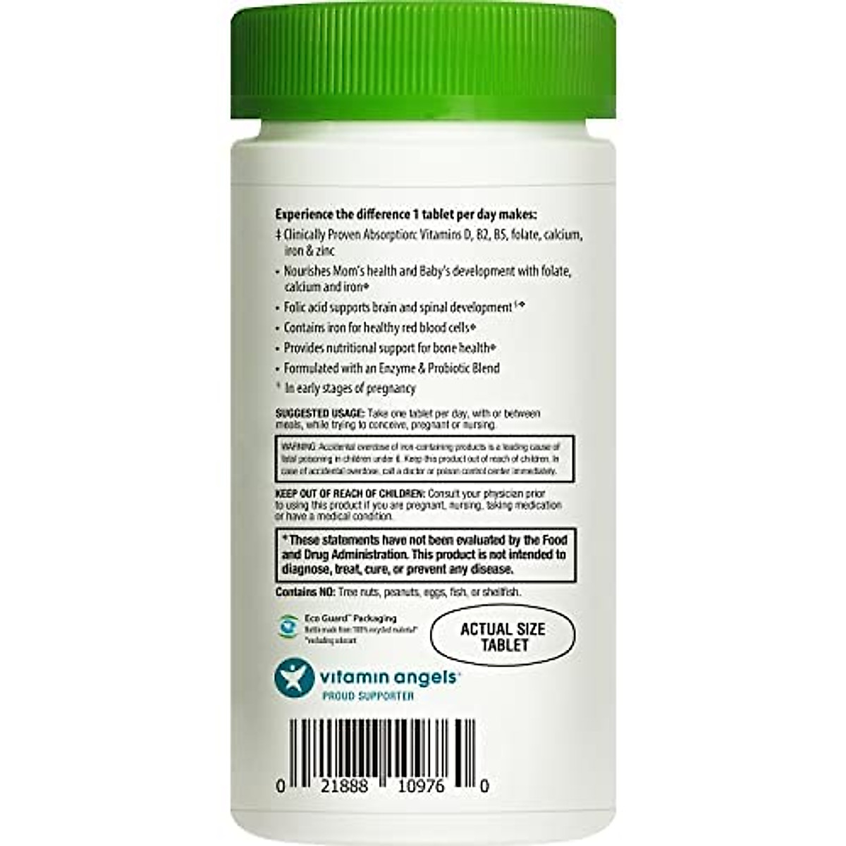 Rainbow Light Prenatal One Multivitamin, Folic Acid, Calcium, & Vitamin D, Gluten Free, Supports from Conception to Postnatal, Clinically Proven Absorption, 150 Tablets