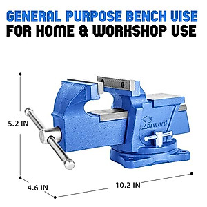 Forward 0804 4-Inch Bench Vise with Swivel Base and Anvil (4")