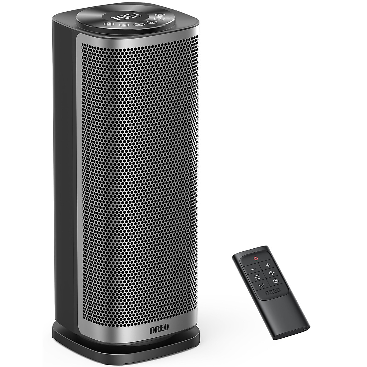 Dreo Space Heater for Bedroom, 70 ° Oscillation, Fast Heating Ceramic Electric with Digital Thermostat, Remote Control, 1-12H Timer, Overheat Protection, Safety Heater for Indoor Use Large Room