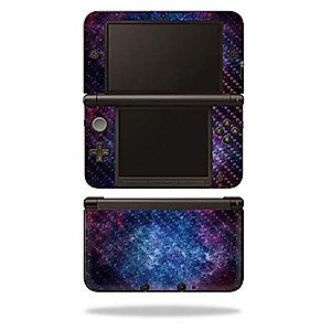 MightySkins Carbon Fiber Skin for Nintendo 3DS XL Original (2012-2014) - Nebula | Protective, Durable Textured Carbon Fiber Finish | Easy to Apply, Remove, and Change Styles | Made in The USA