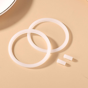 2pcs Rubber Food Jar Gaskets, Silicone Replacement Gasket with 2 Replacement Elastic Columns Replacement O Ring Lid Seals Food Jar Replacements for Thermos Funtainer 10oz Food Jar