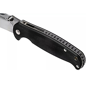 Real Steel Knives H6 Blue Sheep Folding Knife - 3.74" Alleima 14C28N Stonewashed Blade, Black G10 Handle, Liner Lock - Perfect for Camping, and Daily Cutting Tasks - Hunting Knife for Men Women