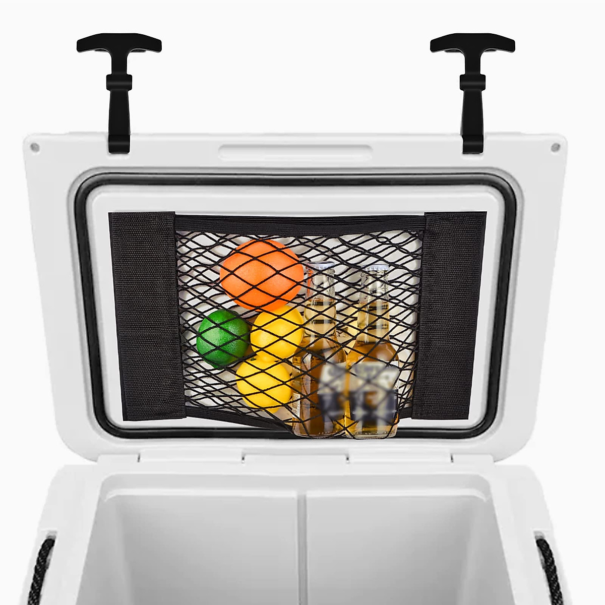 Olaismln 2 Pack Cooler Storage Nets, Camping Ice Bag Organizer for Dry Storage Compatible with YETI Cooler, RTIC Cooler and Other Cooler Accessories, Durable Cooler Organizer Insert