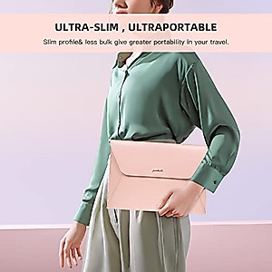 11 Inch Tablet Sleeve Case for 10.9 New iPad Air 4, iPad Pro 11, 10.5 iPad Air/Pro, 10.2 iPad, Microsoft Surface Go 2/1, Samsung Galaxy Tablet,PVC Leather Pouch Bag with Pen Holder-Pink