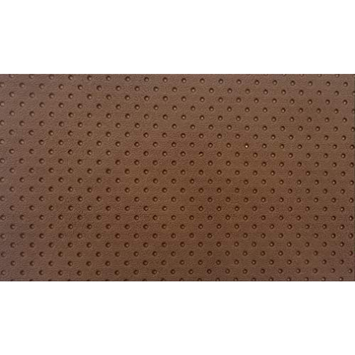 FABRICS FOREVER - Faux Leather Semi Perforated Tobacco Cinnamon Upholstery Fabric by the Yard - 54’’ Wide | Semi Perforated Tobacco Vinyl Fabric Material Faux Leather Sheets for DIY, Upholstery Crafts