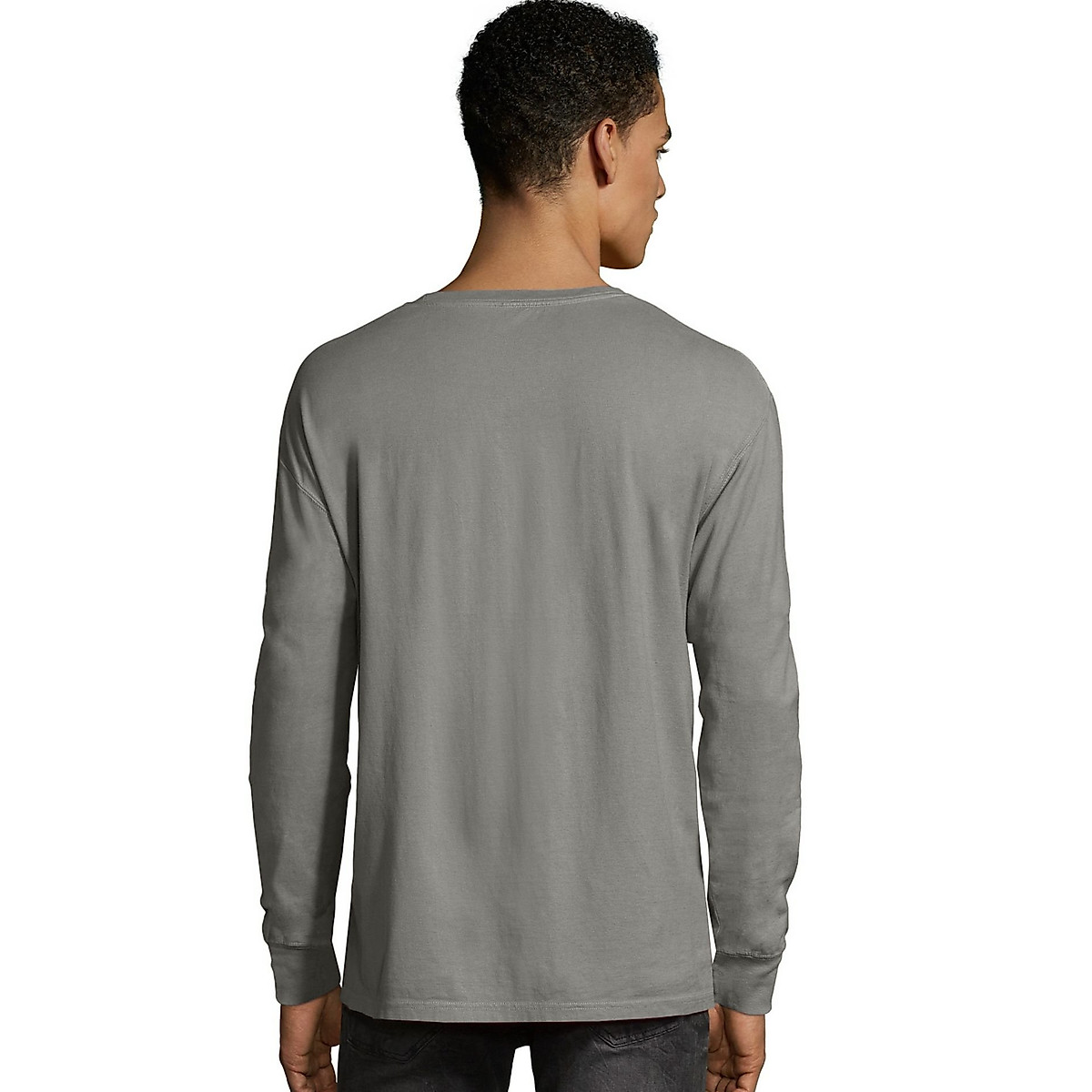 Unisex 5.5 oz 100% Ringspun Cotton Garment-Dyed Long-Sleeve T-Shirt XL LAVENDER