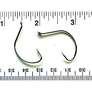100 Gerry's Tackle 2X Strong Nickel Wide Gap Hollow Point Kahle Hooks Size 4