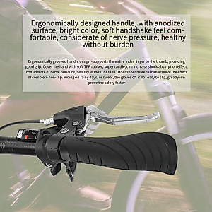 Allnice Bike Handlebar Grips Comfort Bike Grips Fit for 22.2mm Bicycle Handlebar (Black) (AB)