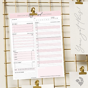 Daily Planner Notepad To Do Schedule- 50 Tear off Premium Stay Focused Made USA 8.5" x 11"