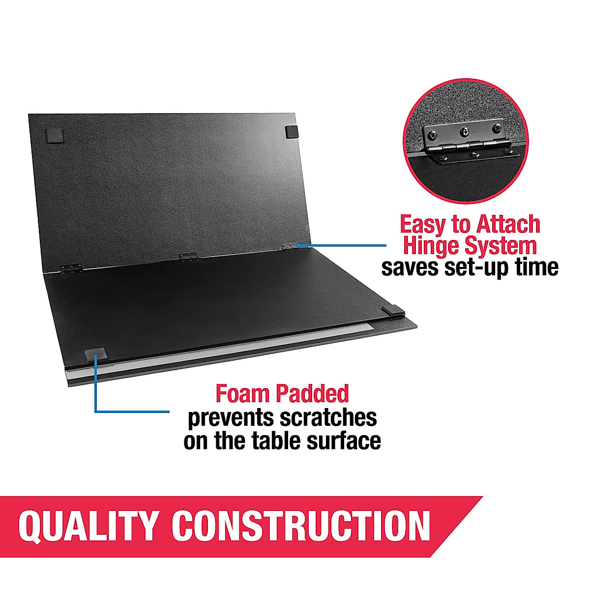 MD Sports 4-Piece Table Tennis Tabletop, Gray & Black (Midsize Conversion Top), 84'' (TT409Y19003)