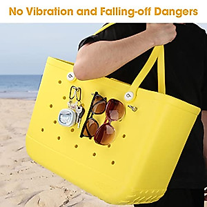 4 Packs Tassel Hanger for Bogg Bag, Stainless Steel Insert Charm Keychain Hanger - Accessories for Bogg Bags