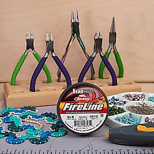 The Beadsmith Fireline by Berkley – Micro-Fused Braided Thread – 8lb. Test, 007”/.17mm Diameter, 50 Yard Spool, Smoke Grey – Super Strong Stringing Material for Jewelry Making and Bead Weaving