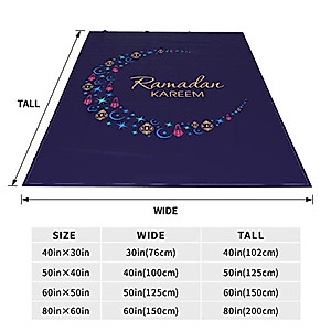 VJXZVJ Ramadan Kareem 2023 Blanket Throw Flannel Blanket All Season Light Weight Living Room/Bedroom Warm Blanket ,80"x60"