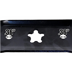 USA Mower Blades 2 AYP340BP Mulching Blade Fits AYP Craftsman 0134149 24676 422719 424752 531005085 531307223 Length 21 in. Width 2-1/4 in. Thickness .134 in. Center Hole 5 PT ST 42 in. Deck
